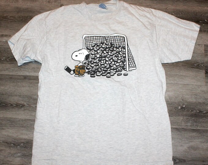 Vintage 90s Clothing Snoopy Dog Charlie Brown Peanuts Hockey Goalie Men ...