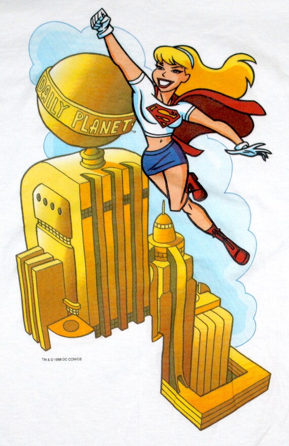 Vintage 90s Clothing Animated Super Girl Daily Planet… - Gem