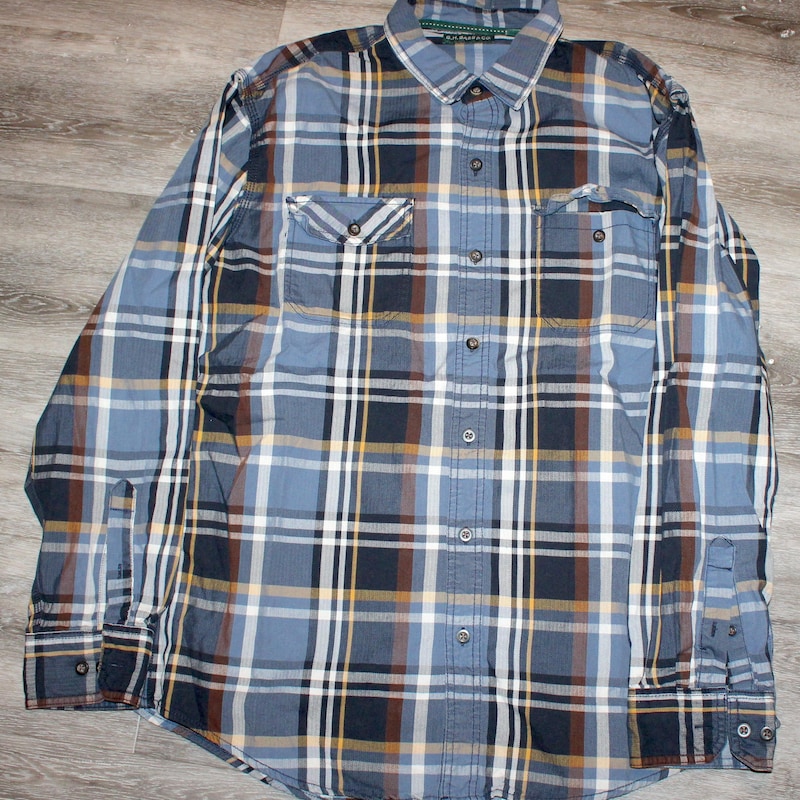 90s Flannel Sweatshirt - Etsy