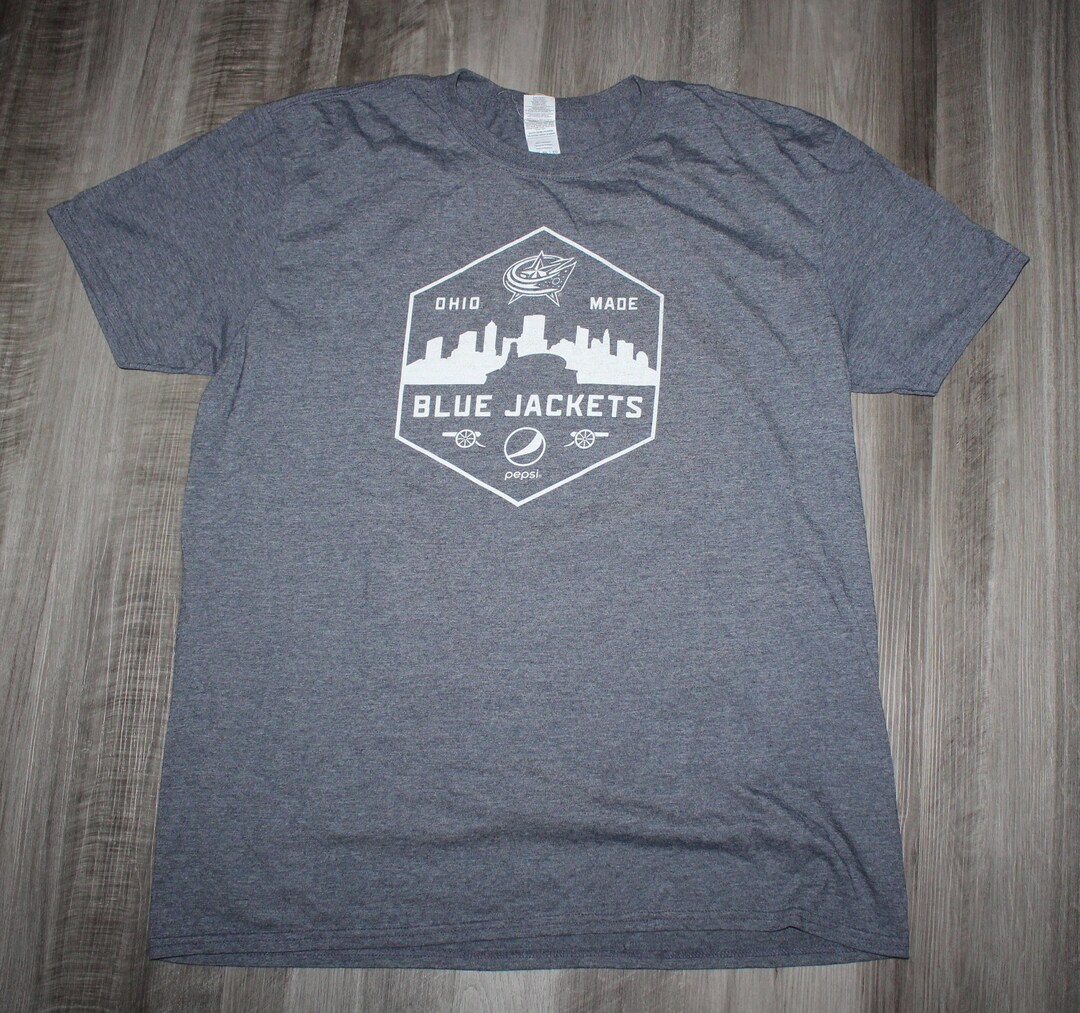 Vintage 2000s 2010s Ropa y2k Columbus Blue Jackets Hockey Ohio Hombres ...
