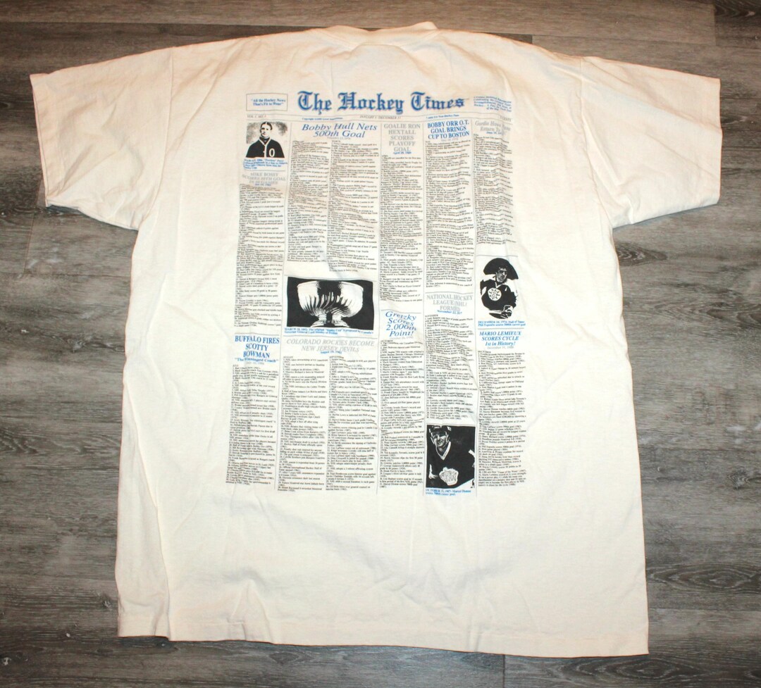 Vintage 90s Clothing NHL Hockey Times News Newspaper Headlines 1995 ...