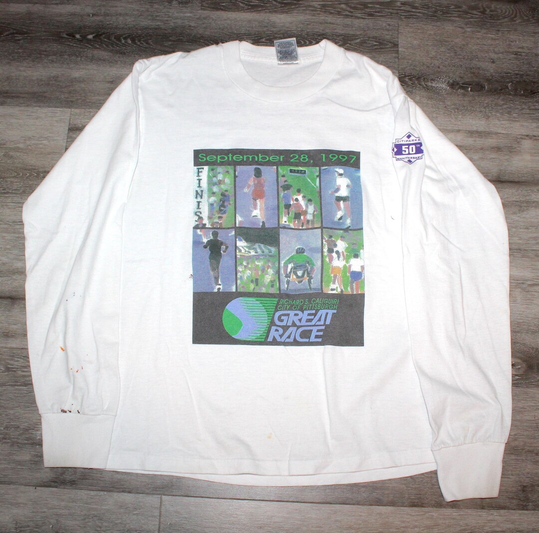 Vintage 90s Clothing 1997 the Great Race City of Pittsburgh Marathon ...
