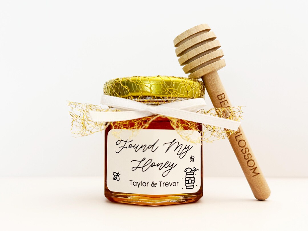 2oz Custom New Elegant Mesh Honey Jar Party Favors Honey Wedding Favors ...