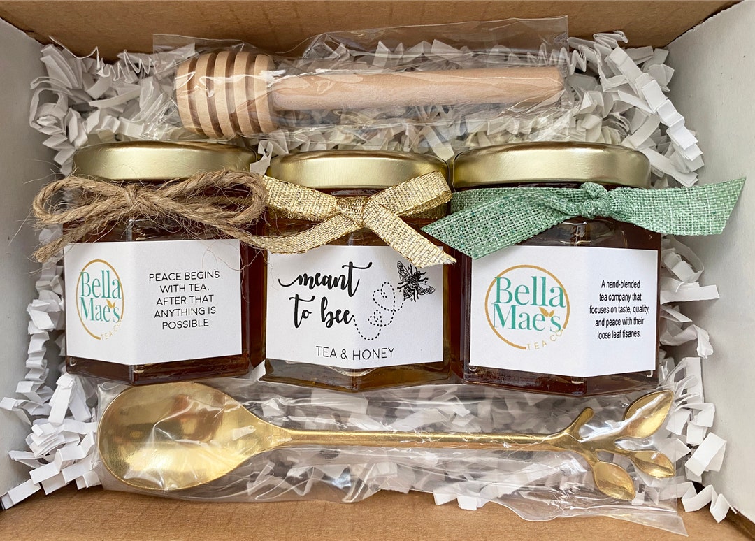 Mini Honey Sampler Gift Set in 2oz Hexagon Glass Jars Honey - Etsy