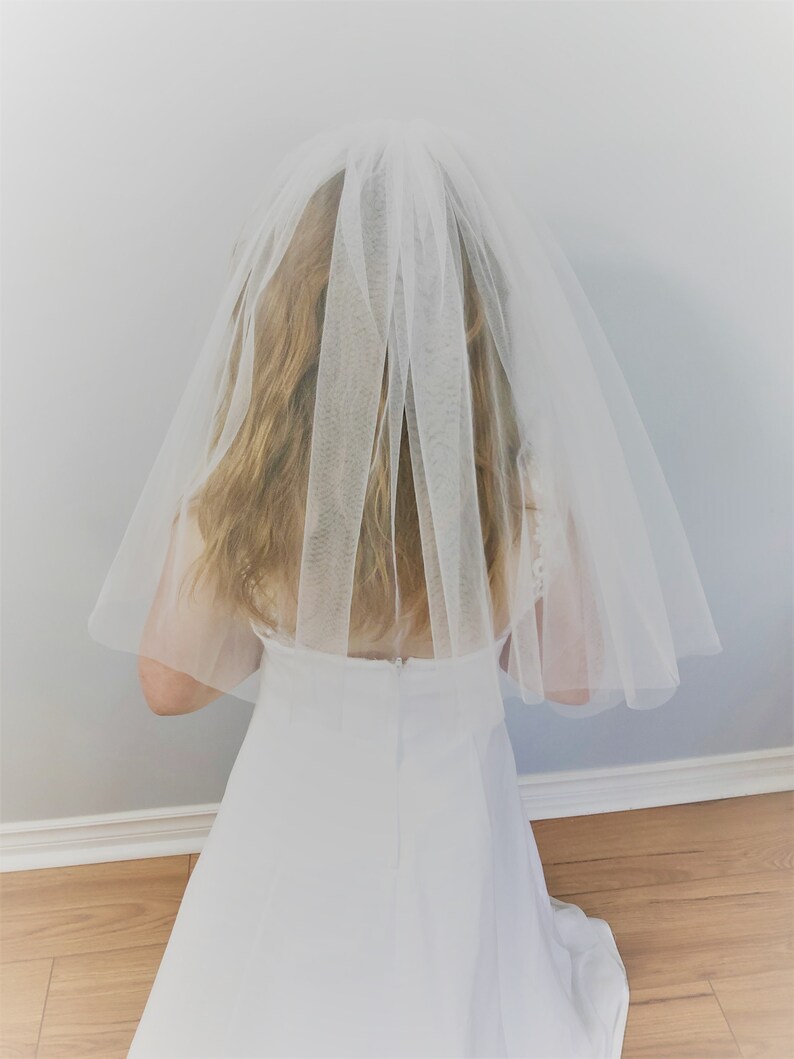Soft Communion Veil on Comb Simple White First Communion - Etsy