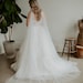 Soft Beaded Pearl Angel Wings Veil Detachable Raw Edge Bridal Wedding ...