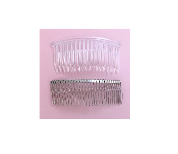 ADD ON: Upgrade to a WIDE Clear or Silver Hair Comb for Your - Etsy