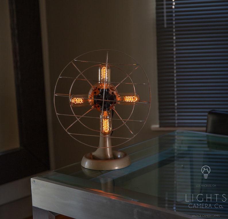 Vintage Fan Lamp - Art Deco - Mid Century Modern - EMERSON - Edison ...