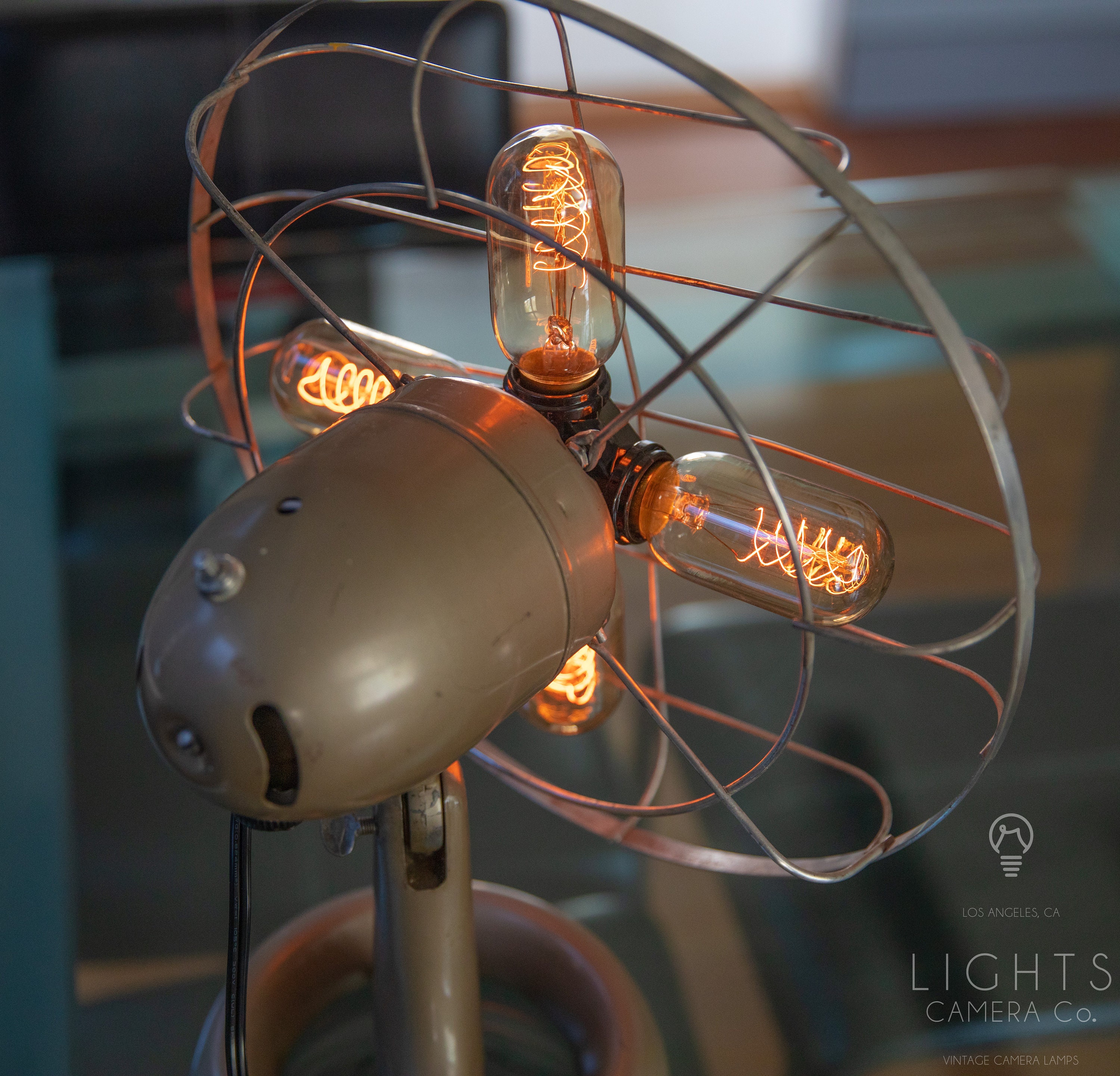 Vintage Fan Lamp - Art Deco - Mid Century Modern - EMERSON - Edison ...