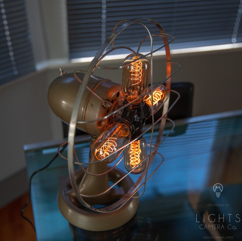Vintage Fan Lamp - Art Deco - Mid Century Modern - EMERSON - Edison ...