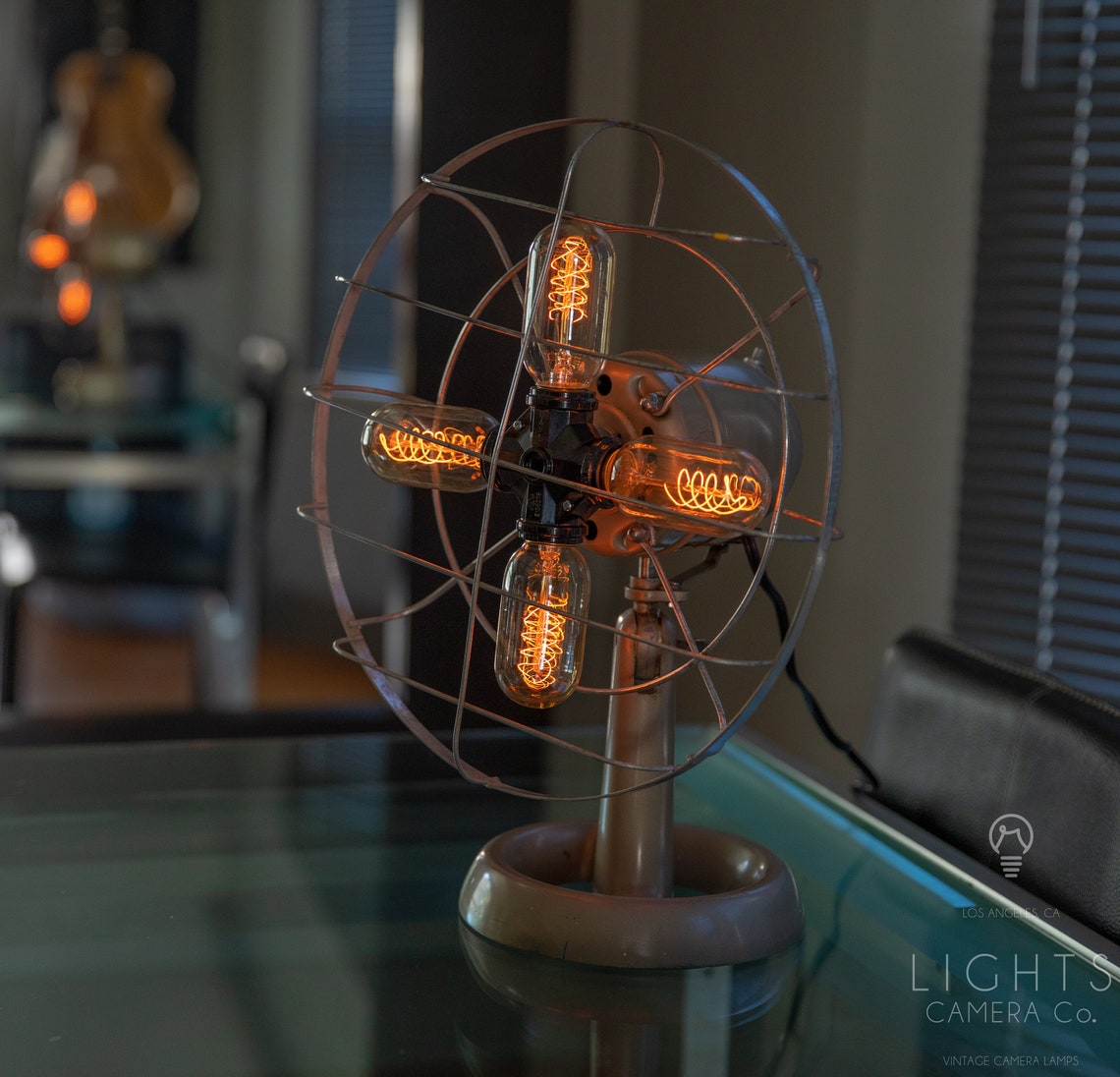 Vintage Fan Lamp - Art Deco - Mid Century Modern - EMERSON - Edison ...