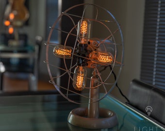 Vintage Zero Metal Desk Fan Small Size Art Deco Industrial Green MCM ...