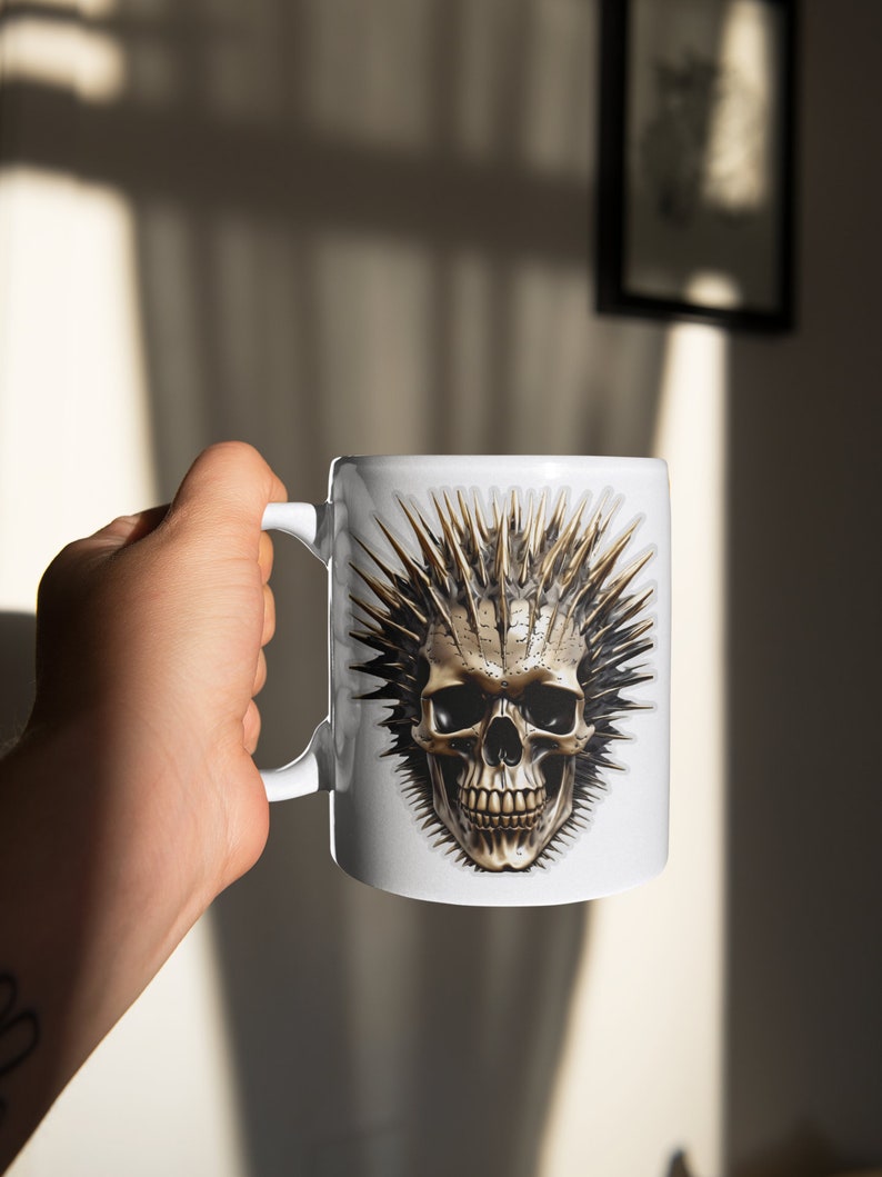 Skull With Spikes | Skull Spikes PNG | Skull PNG | Sublimation | 300 ...