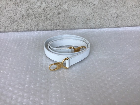 Vintage Gucci Replacement Strap White Leather & Gold … - Gem
