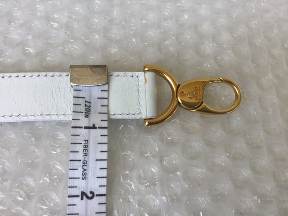 Vintage Gucci Replacement Strap White Leather & Gold … - Gem