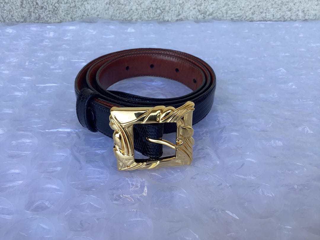 Vintage Old Barry Kieselstein-cord Gold Tone Belt Buckle and Belt Good ...