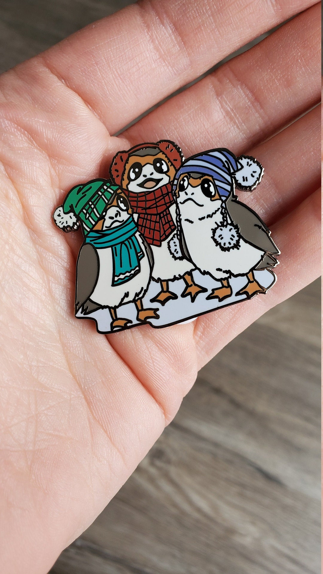 Winter Porg Pin by Tomorrowlanddesign - Etsy