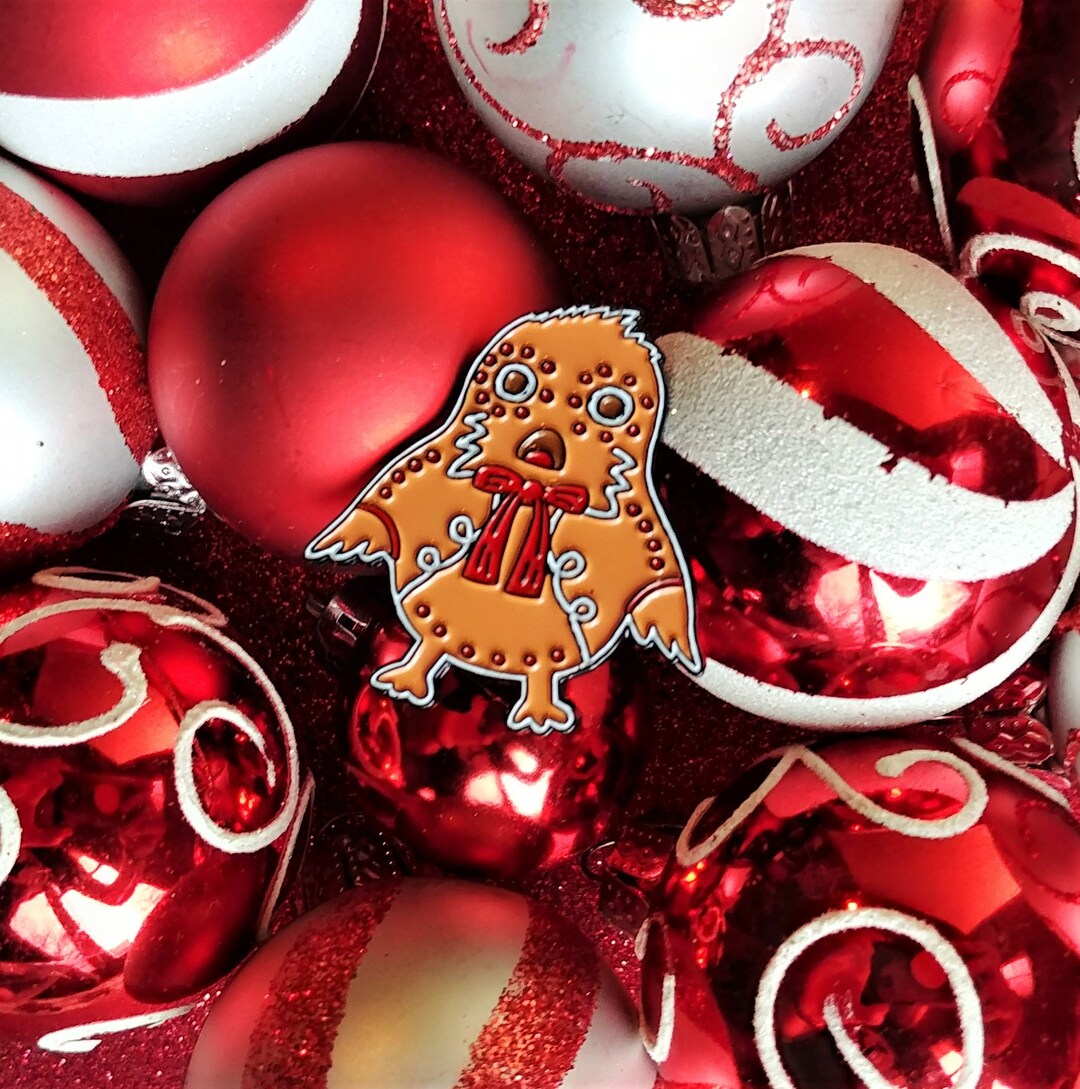 Christmas Gingerbread Porg Pin, Porgs, Enamel Pin, Seeyaearsoon ...