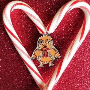 Christmas Gingerbread Porg Pin, Porgs, Enamel Pin, Seeyaearsoon ...