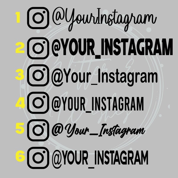 Custom Instagram Decal - Etsy
