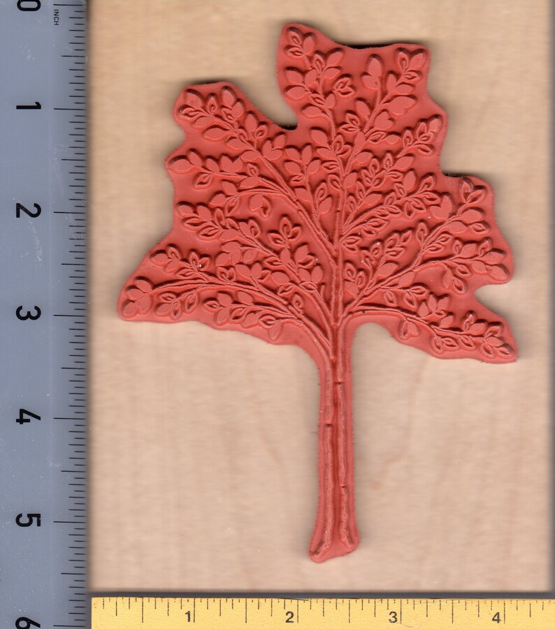Large Leafy Tree From Impression Obsession, Alesa Baker Designs, Red ...
