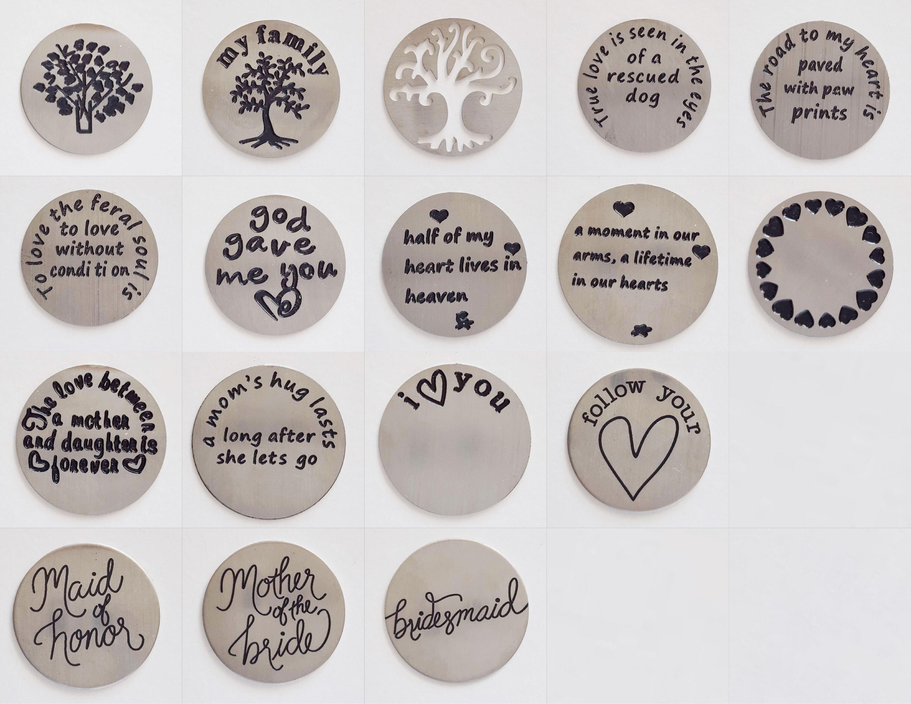 22mm Floating charms plates for diy lockets 22mm stainless | Etsy