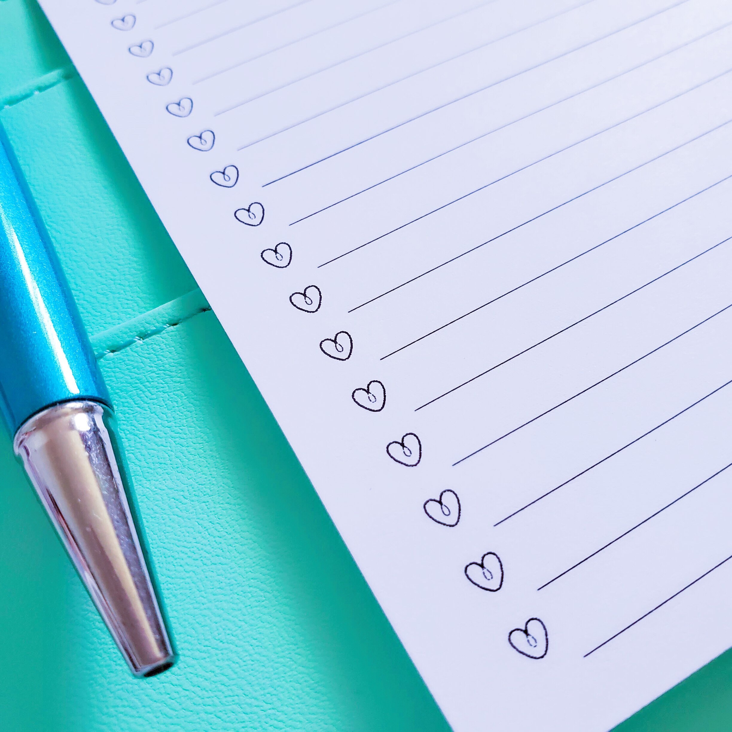 To Do List With Heart Check Box Planner Inserts A5 Half | Etsy