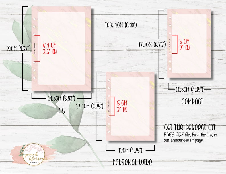 Undated Week on 2 Page With Flags Deco PRINTED Planner Insert Refills ...