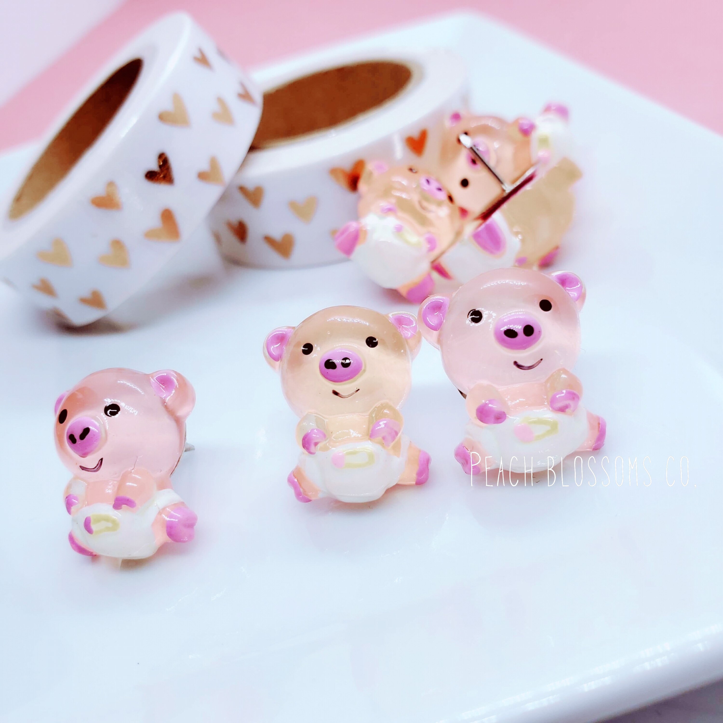 10pcs Pink Baby Pig in Diapers Thumbtacks Push Pins Cork | Etsy