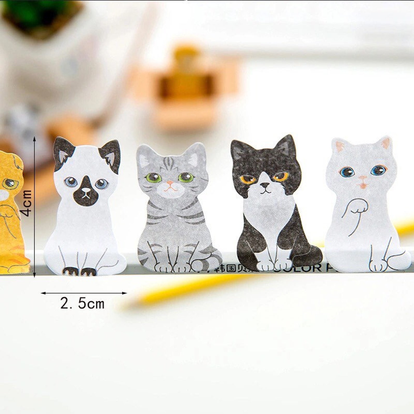 Cat Sticky Notes Box Kitties Kawaii Cute Animals Sticky | Etsy Canada