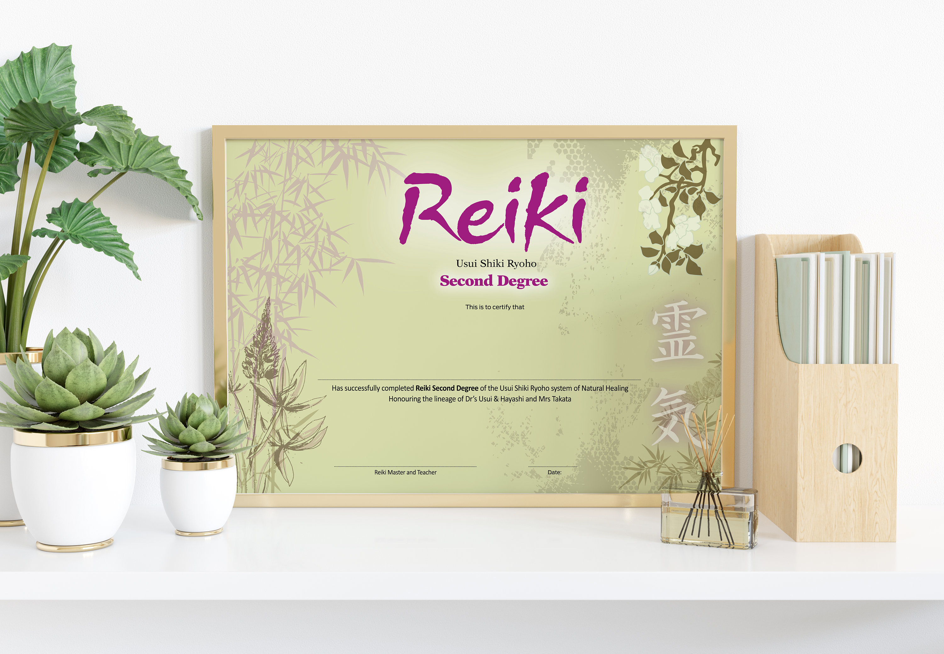 Reiki II Certificate Template: Professional Design (digital Download ...