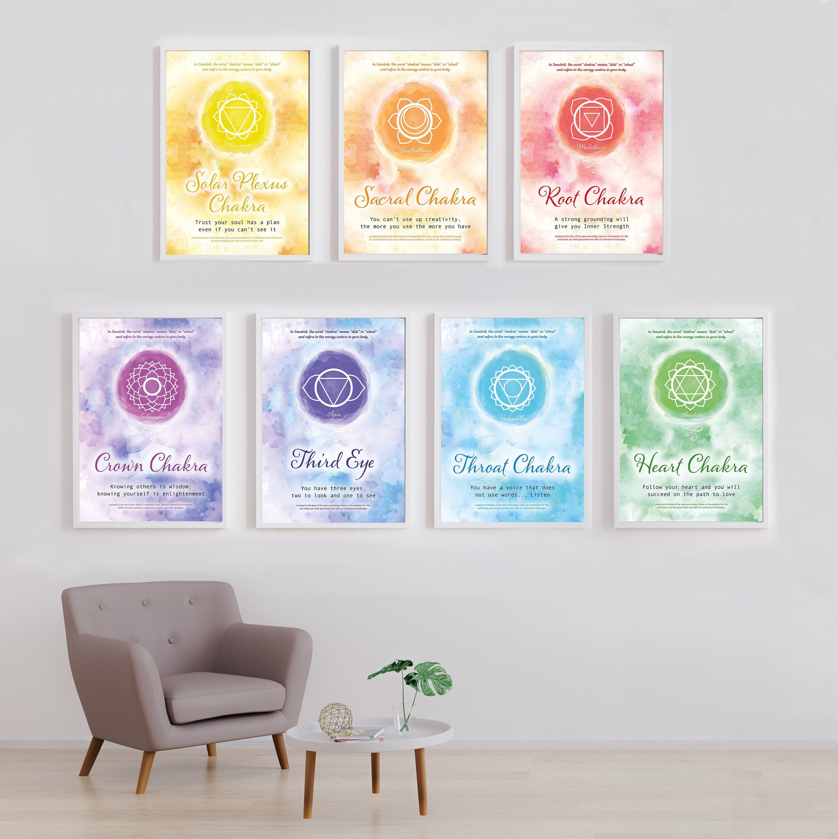 Beautiful Chakra Printable Wall Art DIY Print-at-home Wall - Etsy