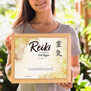 Printable Usui Reiki I Certificate - Etsy UK