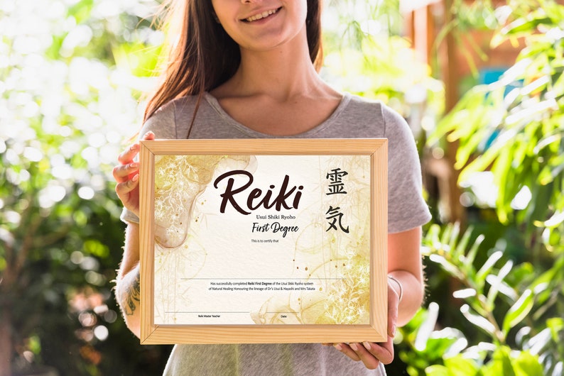 Printable Usui Reiki I Certificate - Etsy UK