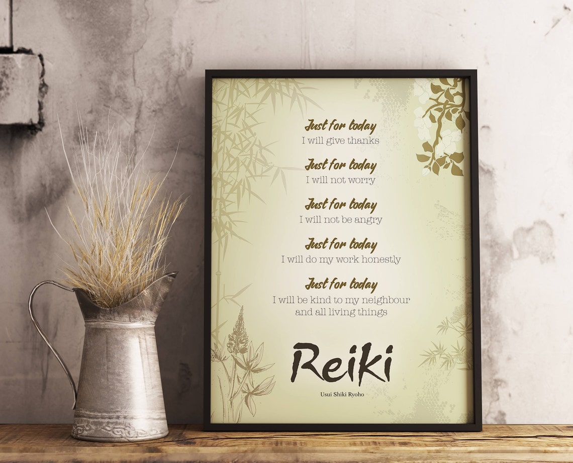 Reiki Just for Today Affirmation Poster Digital Download - Etsy