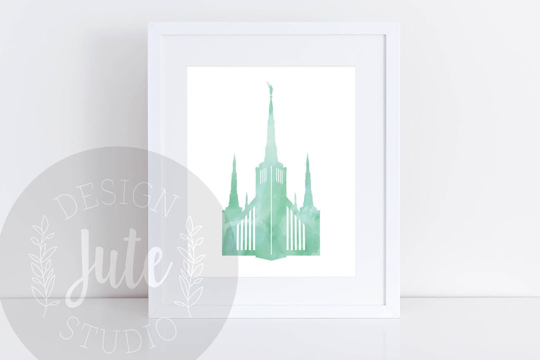 Portland Oregon LDS Temple Printable Art Instant Download Watercolor ...