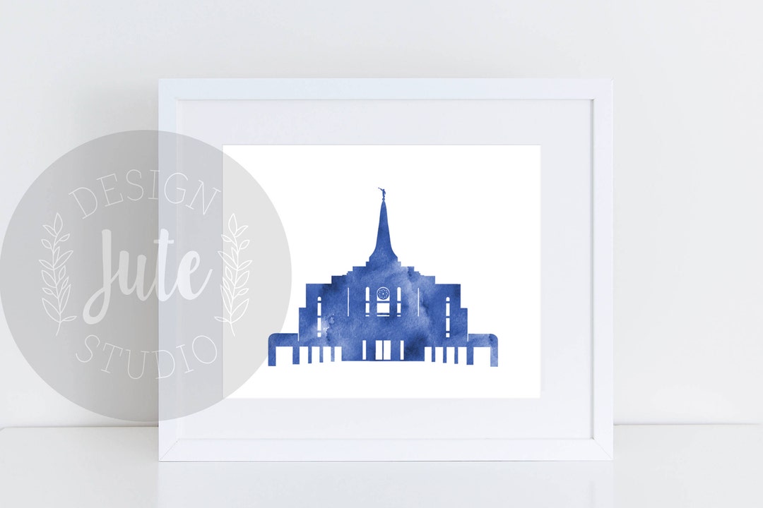 Gilbert Arizona LDS Temple Printable Art Instant Download Watercolor ...
