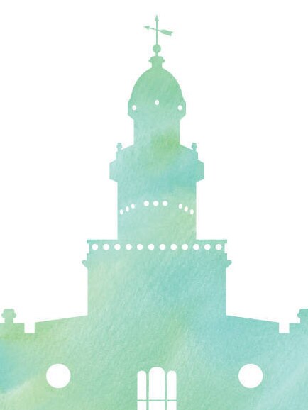 St. George LDS Temple Printable Art Instant Download Watercolor Print ...