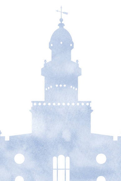 St. George LDS Temple Printable Art Instant Download Watercolor Print ...