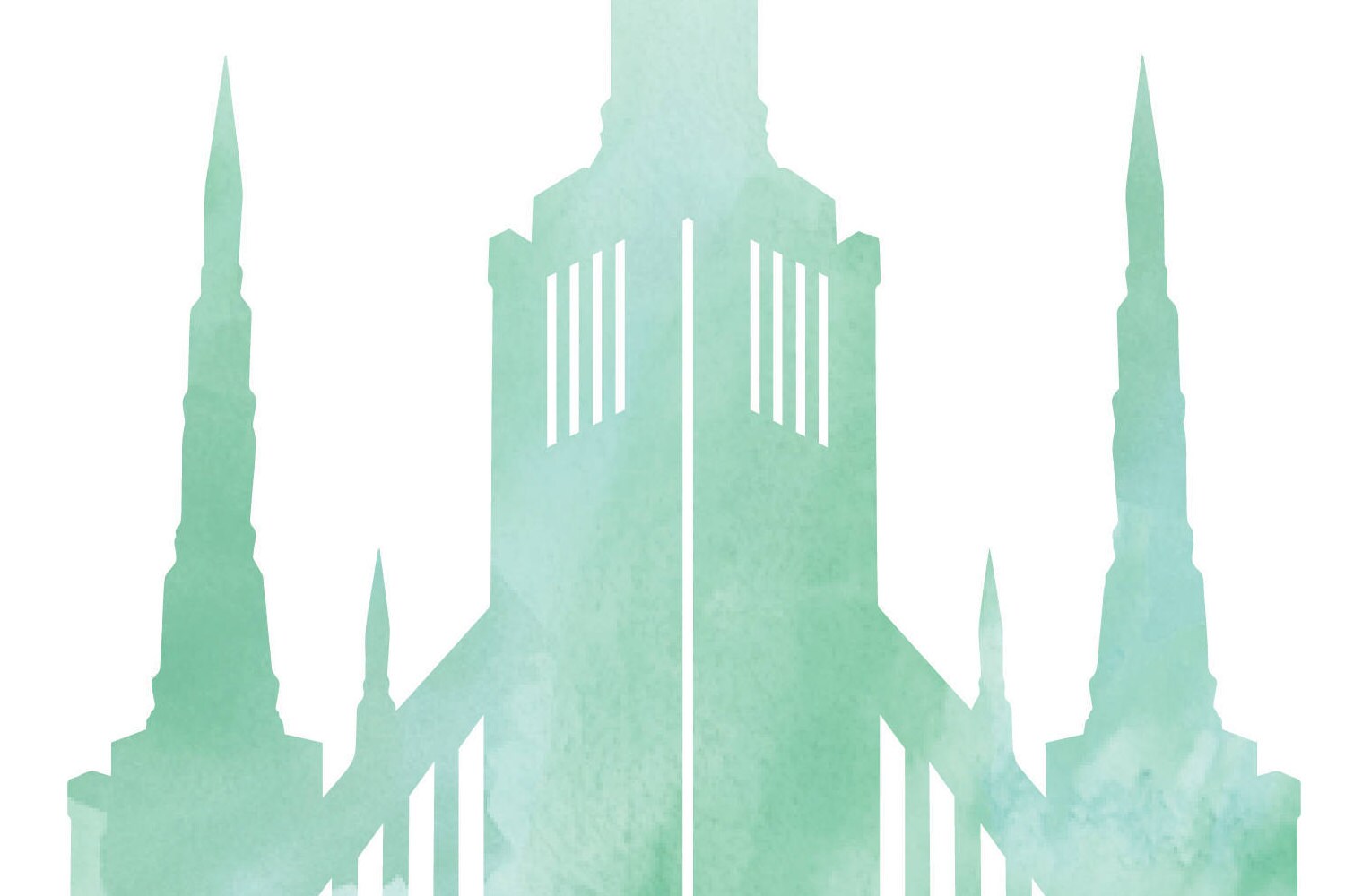 Portland Oregon LDS Temple Printable Art Instant Download Watercolor ...