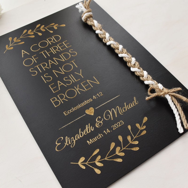 Three Cords Wedding Sign - Etsy