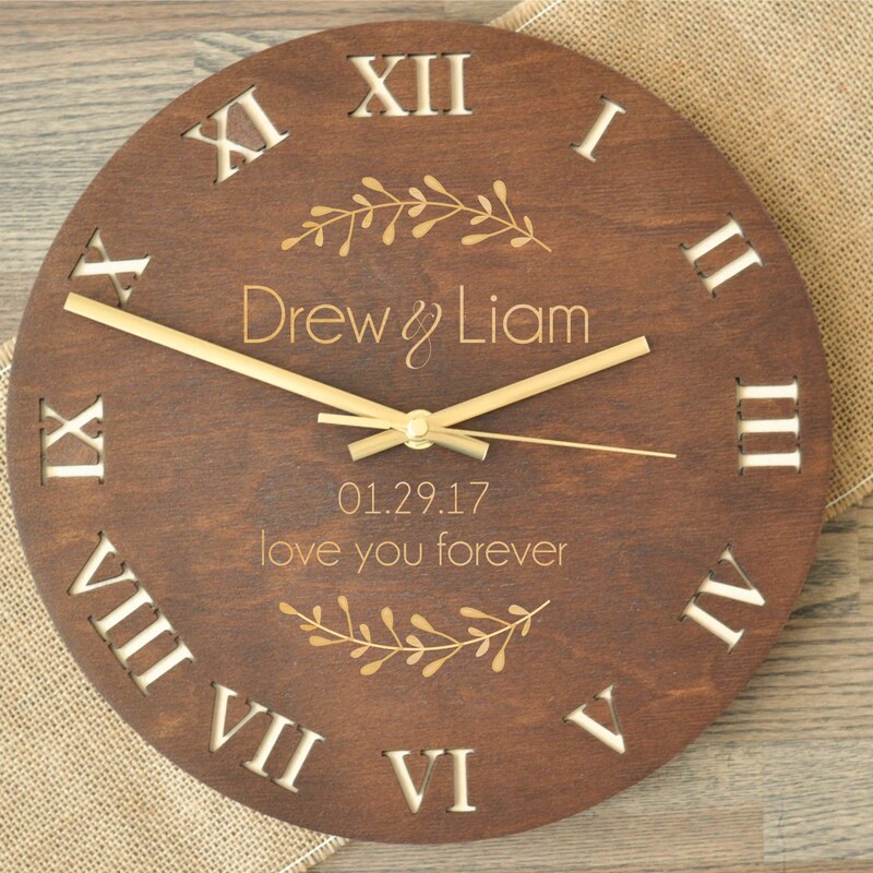 Roman Numerals Wooden Wall Clock - Etsy
