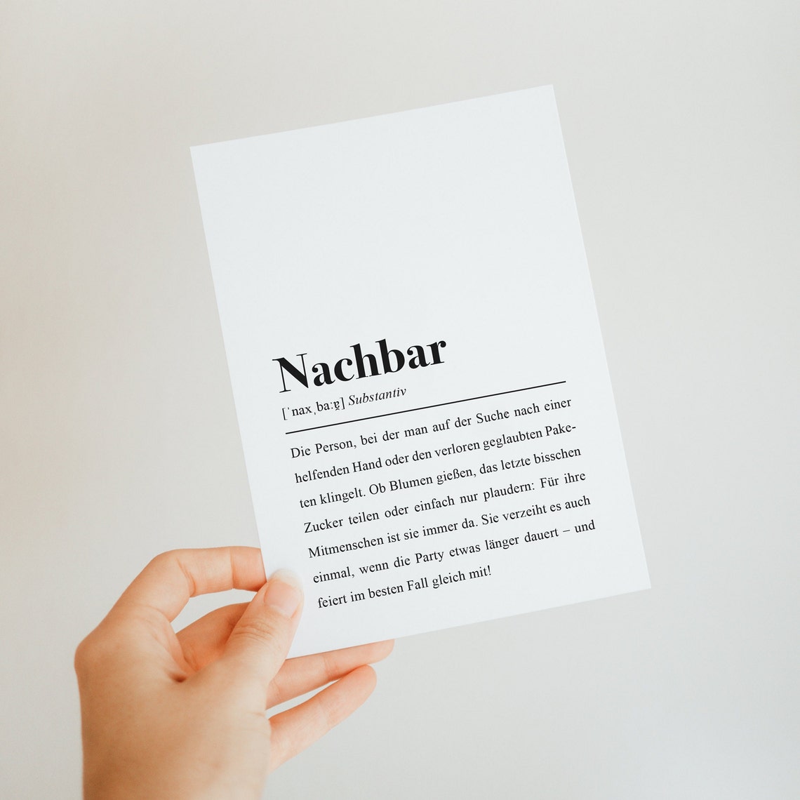 Nachbar: Karte mit Umschlag Nachbarschaft Geschenk für | Etsy