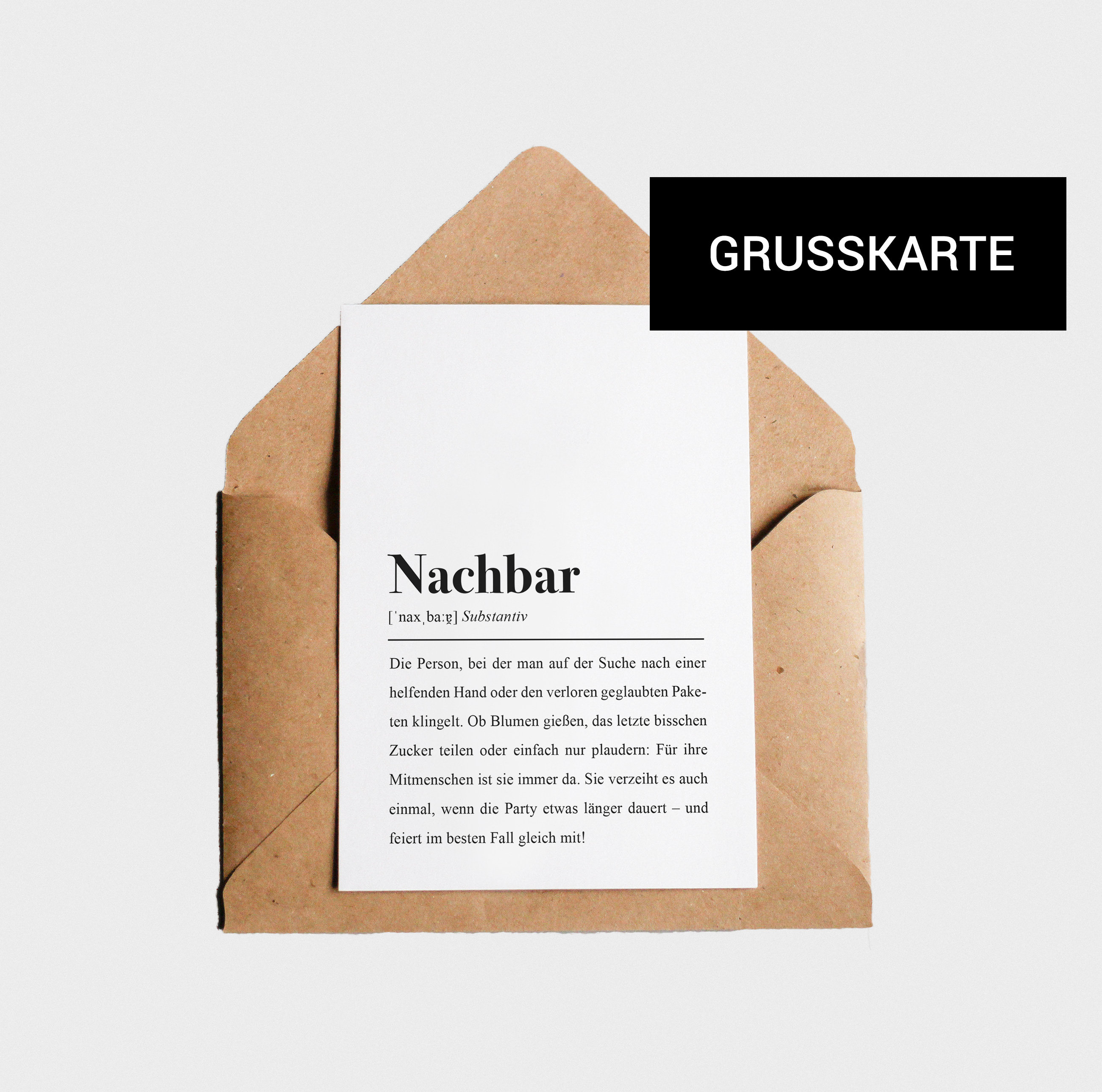 Nachbar: Karte mit Umschlag Nachbarschaft Geschenk für | Etsy