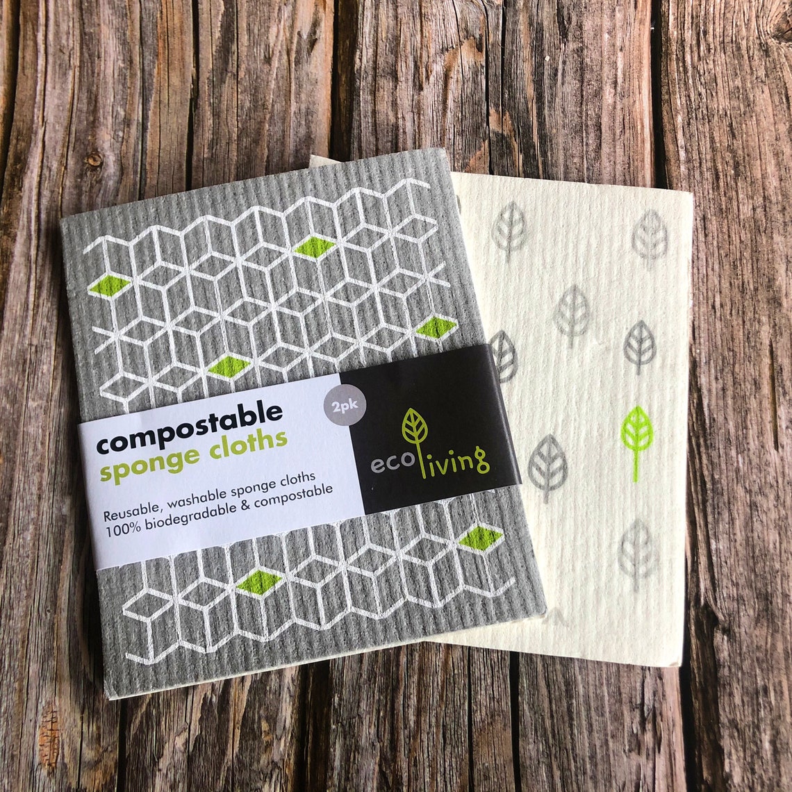 Compostable Sponge Cloths 2 pack | Etsy