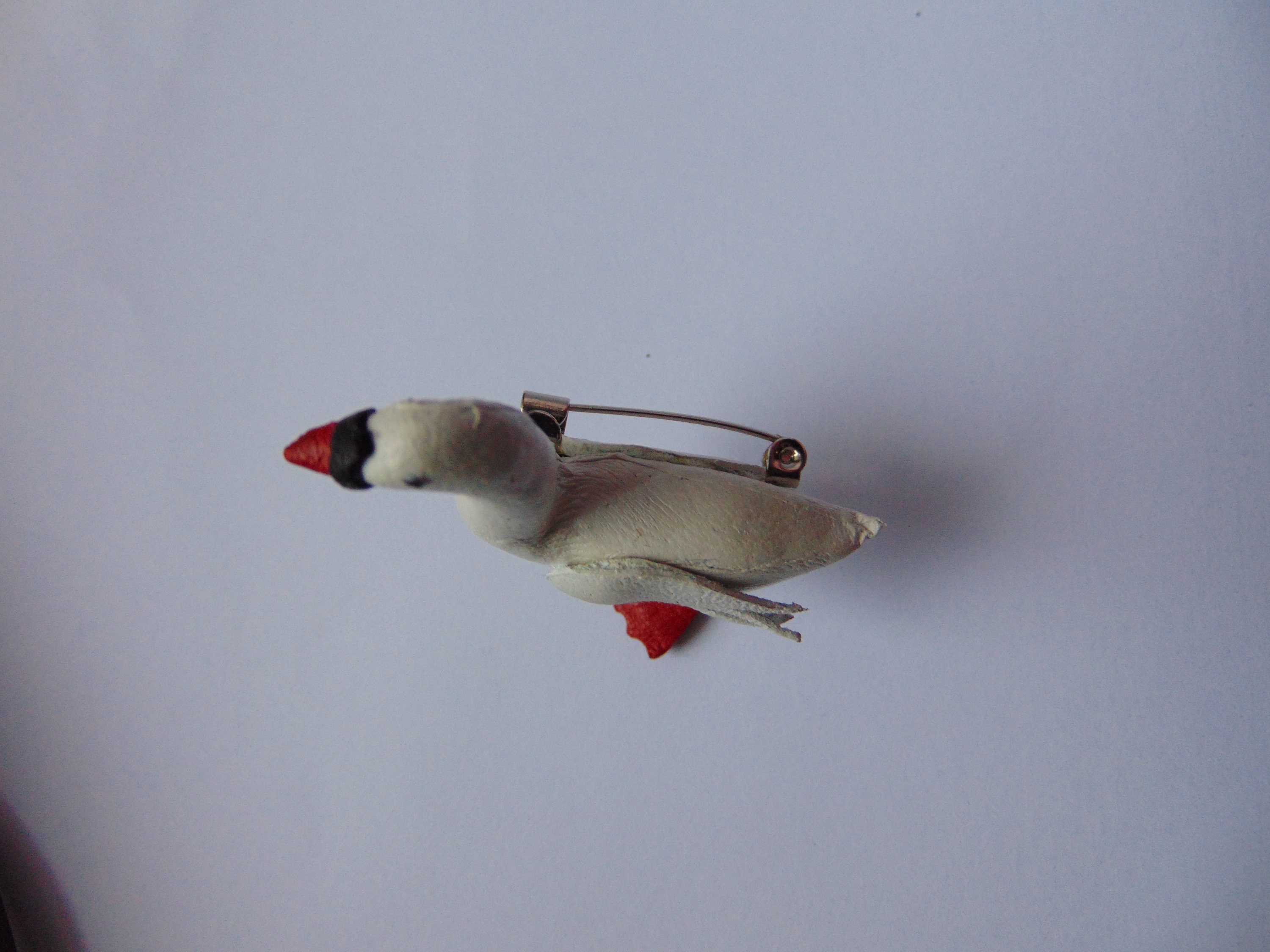 Cute Goose Brooch White Geese Leather Pin Goose Animal White - Etsy