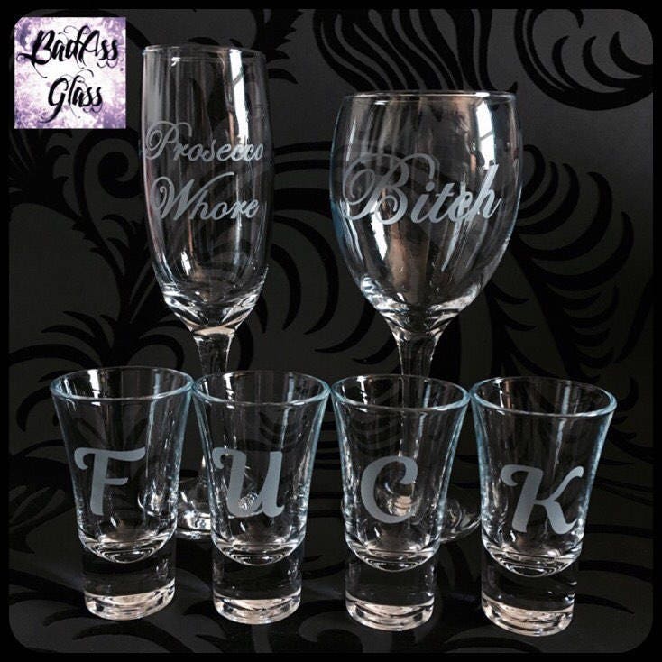 Naughty Word Wine Glass 'posh Cunt' Hand Engraved Rude Gift for Any ...