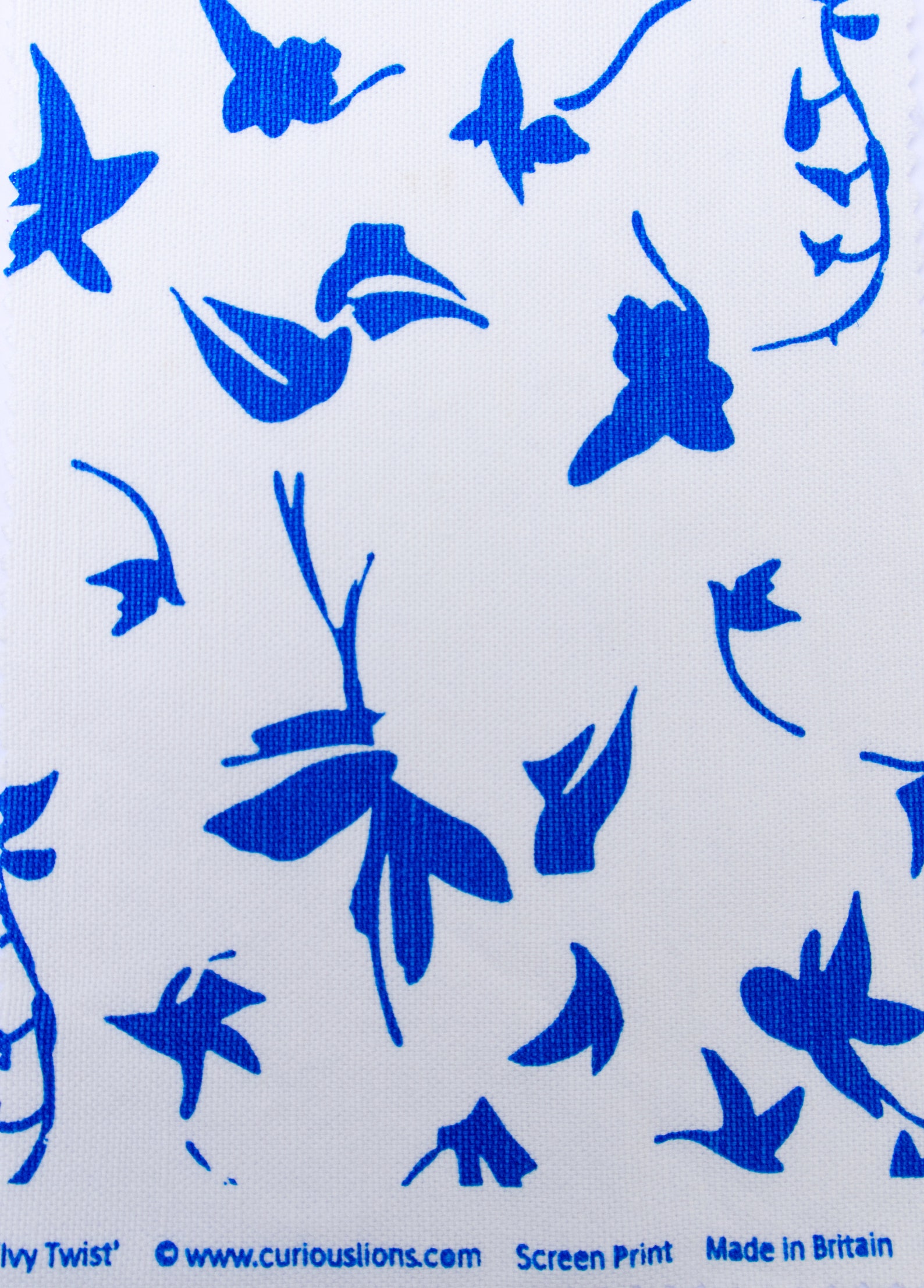 Fabric Sample Ivy Screen Printed Linen 256 Gsm 21 X 15cm - Etsy