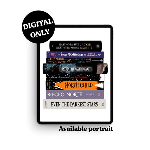 Custom Book Stack Illustration DIGITAL ONLY up to 10 Books - Etsy