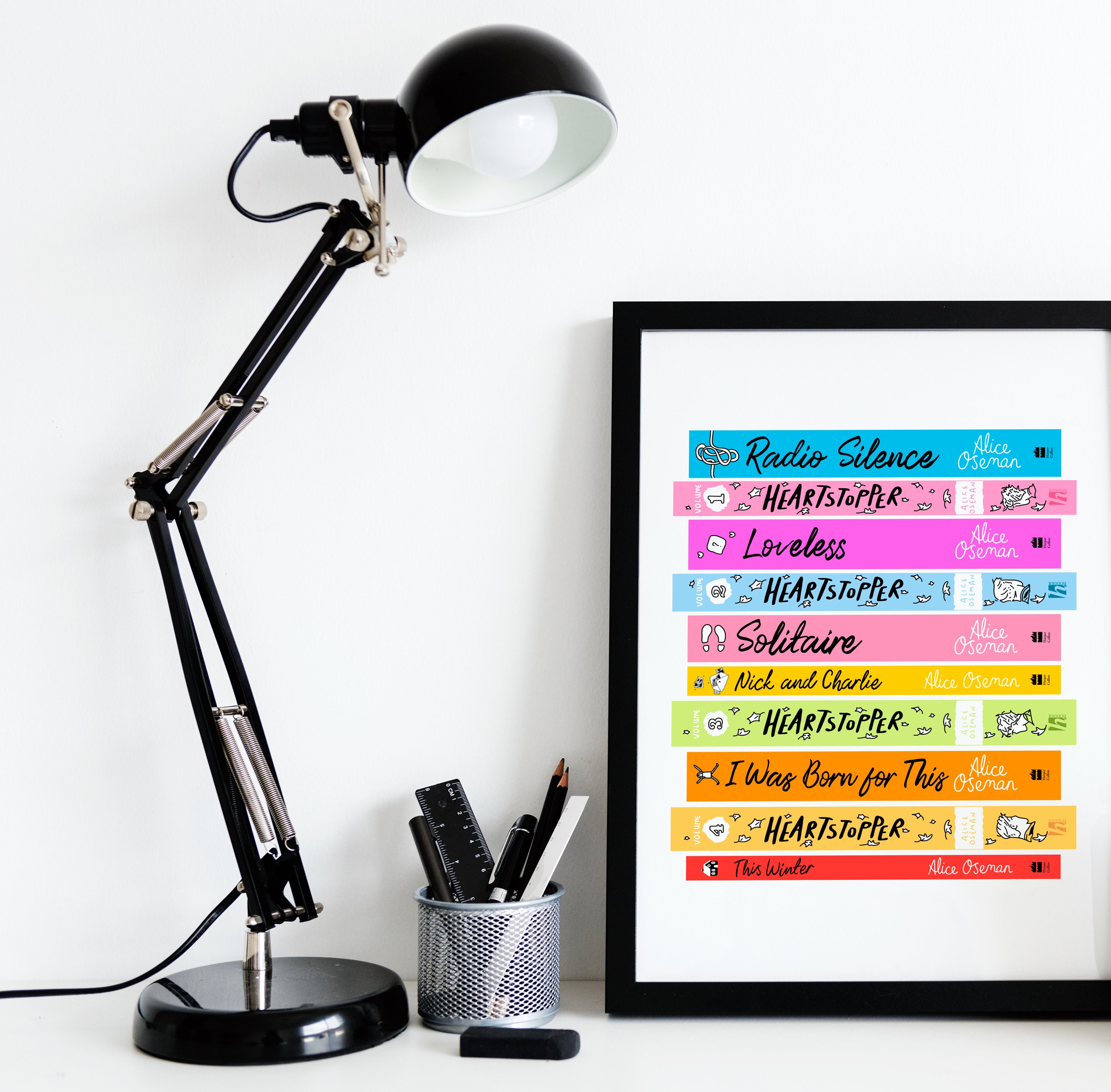 The World Of Heartstopper / Alice Oseman / Inspired Book Stack Poster ...